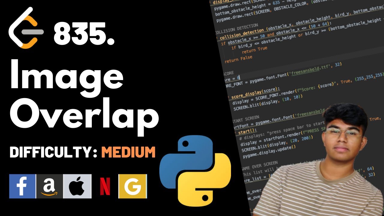Image Overlap | Leet code 835 | Theory explained + Python code