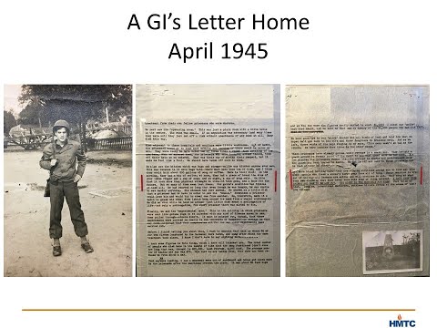 Curators Corner:  A GI's Letter Home After Liberating Buchenwald