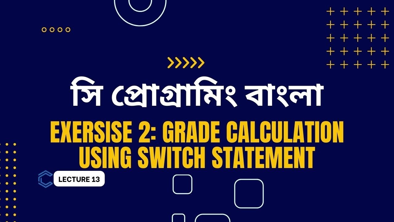 Switch Case Statement Grade Calculate In C Programming | C Language Tutorial| Lecture 13