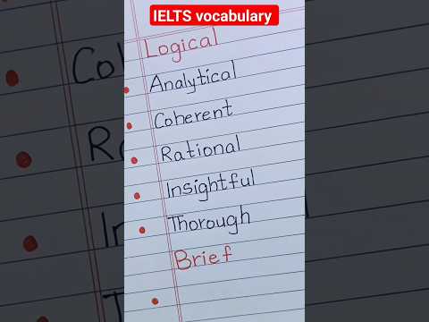IELTS vocabulary -logical ||synonyms ||#english #viral #new