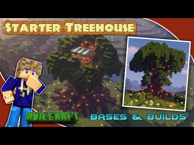 Easy Minecraft Treehouse - Custom Treehouse Starter House Tutorial ...