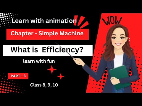 Simple machine | What is efficiency ? | animation for science class | #science class 8