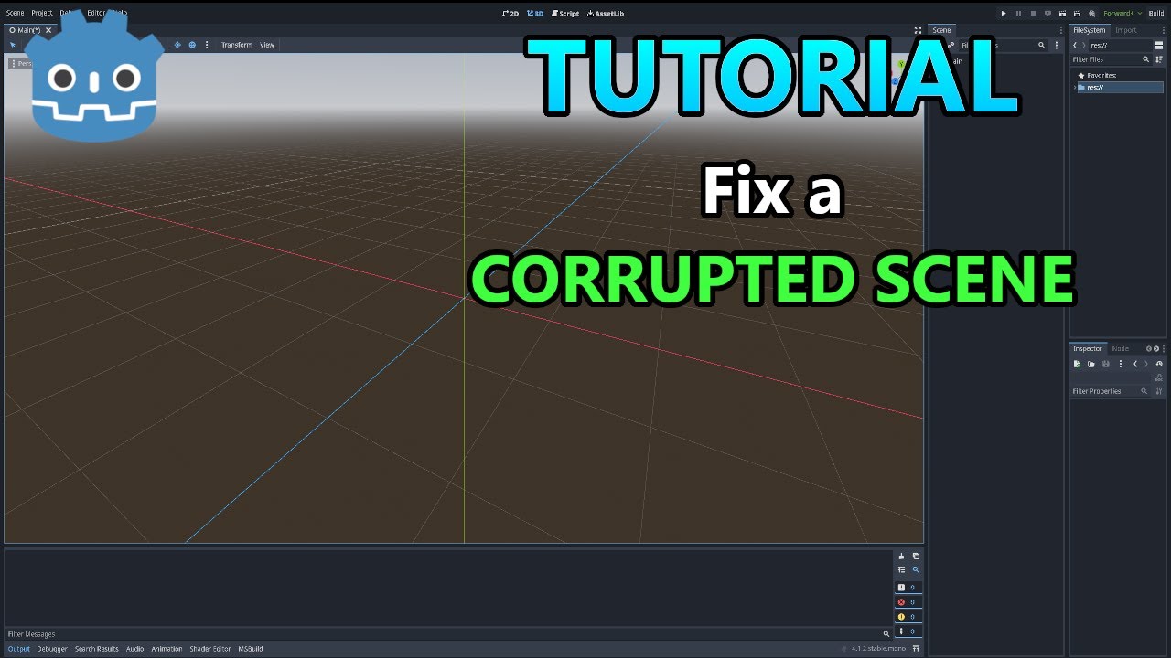 Fix a CORRUPTED SCENE | Godot | Tutorial | Scene Management | Editor | Bug Fix | Errors | Debugging