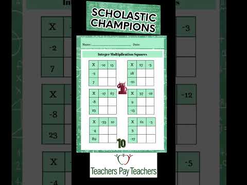 Multiply Divide Integers: 6th Grade Math Worksheets