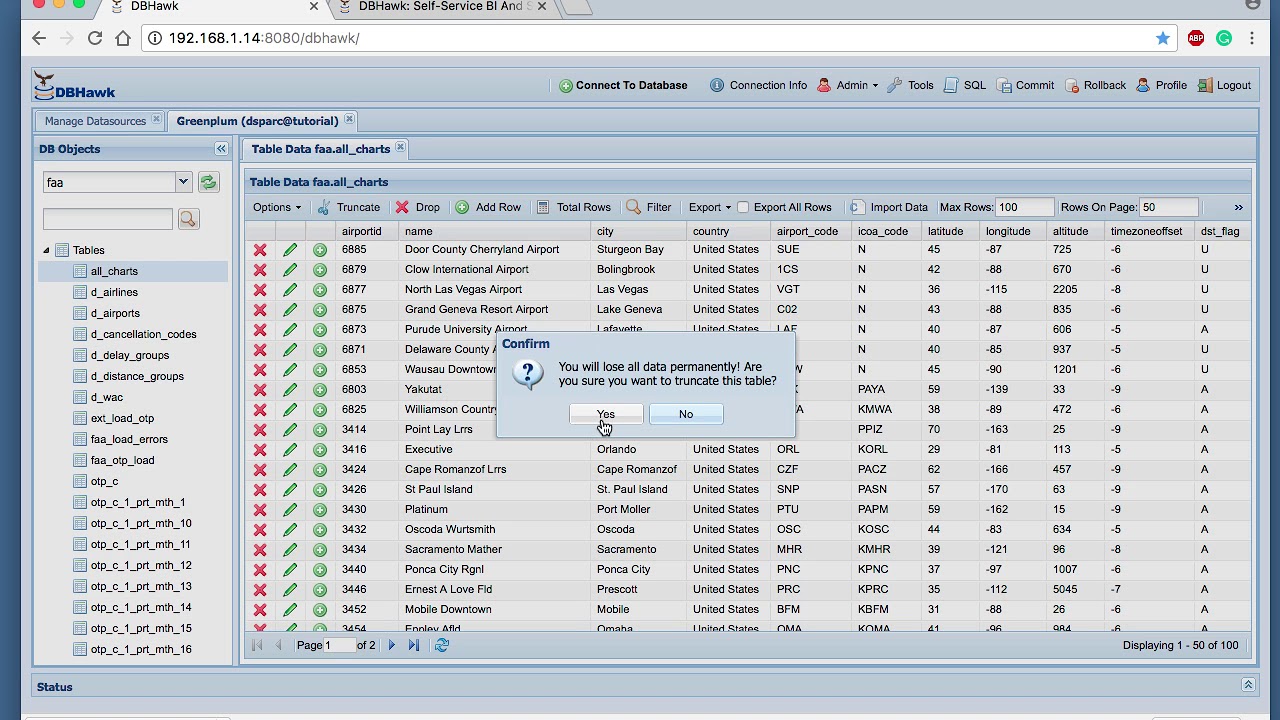 DBHawk Greenplum Data Access Tutorial