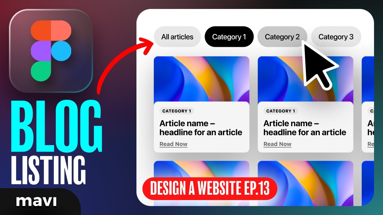 WEB DESIGN IN FIGMA ep.13: Blog Page + Filter Articles by Categories – Free UX / UI Course