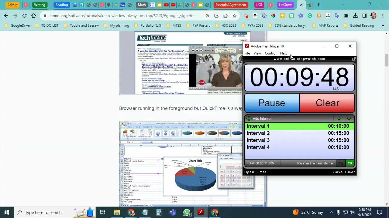 Tips for Staff: Keep an interval timer visible - Always on Top + Online StopWatch Download