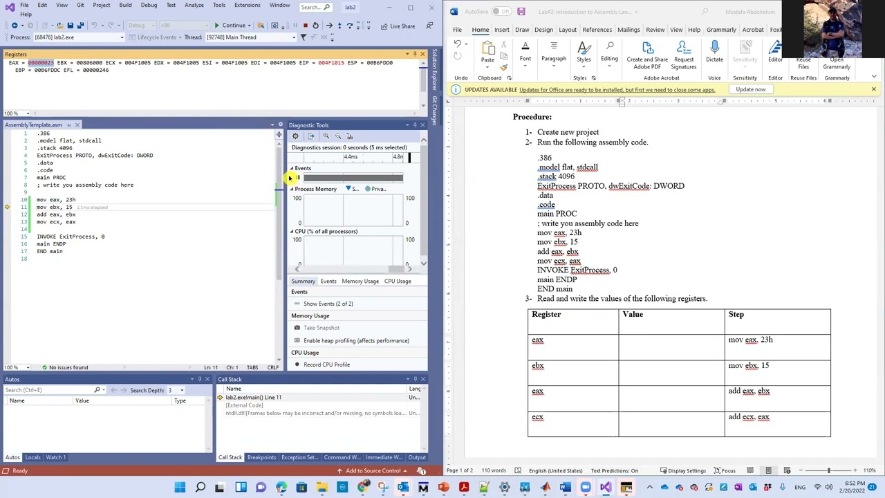 lab 2   Introduction to Assembly Language