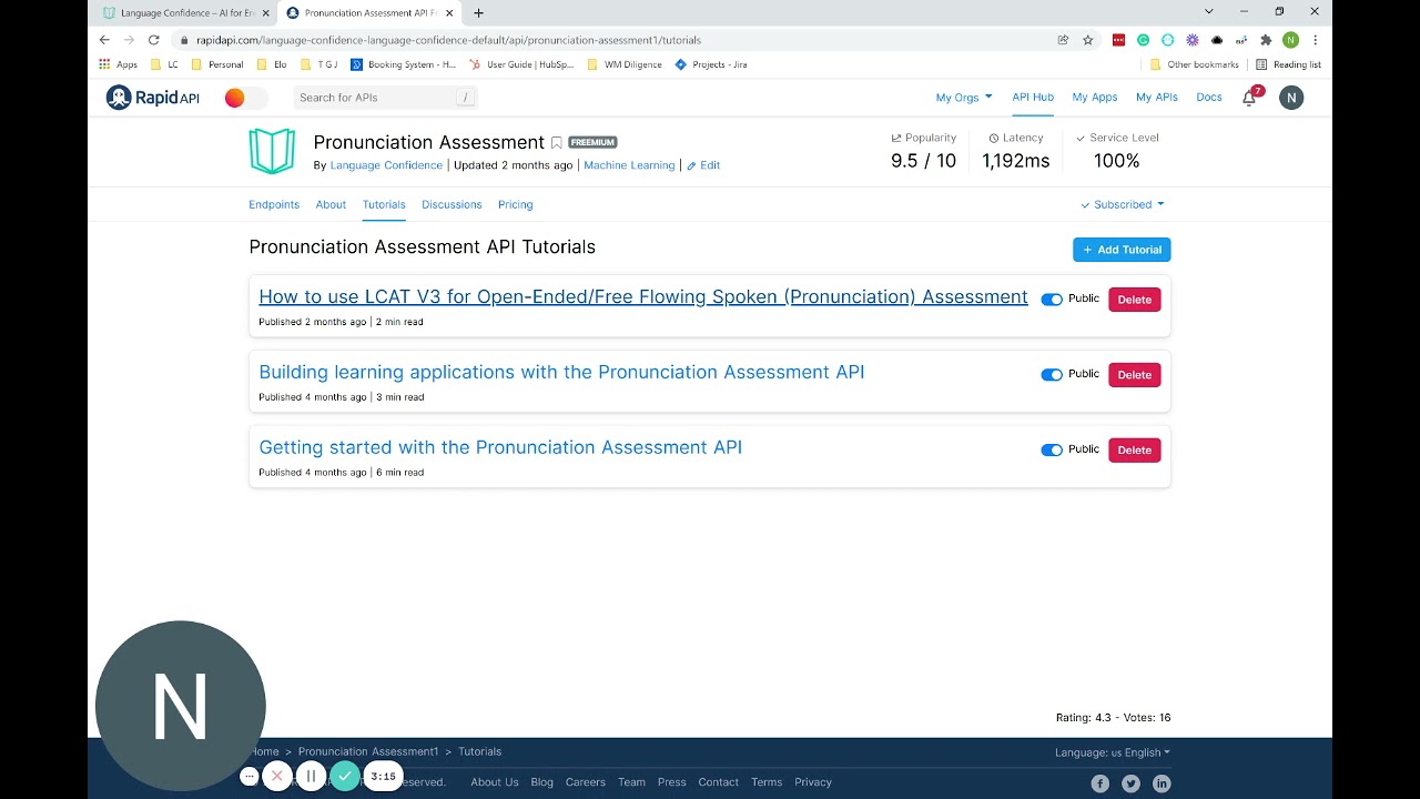 Language Confidence – LCAT V3 API Developer Portal and JSON Response Walk Through Video