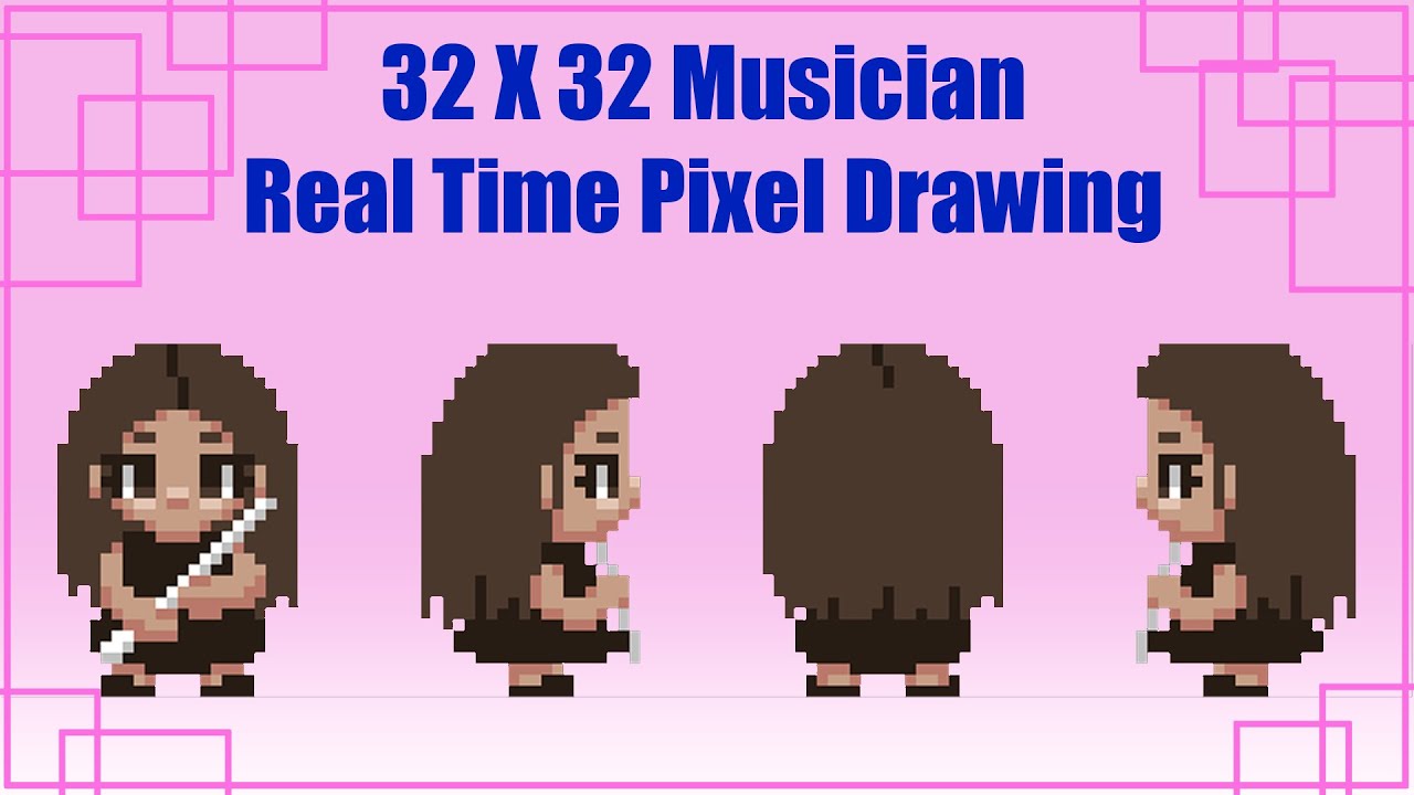 32x32 Musician Character In My Style #pixelart #pixelartist #gameart #artprocess