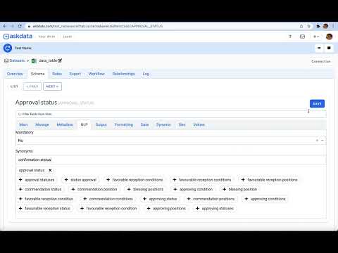 Askdata - Admin Guide - Add Synonyms for a measure\dimension