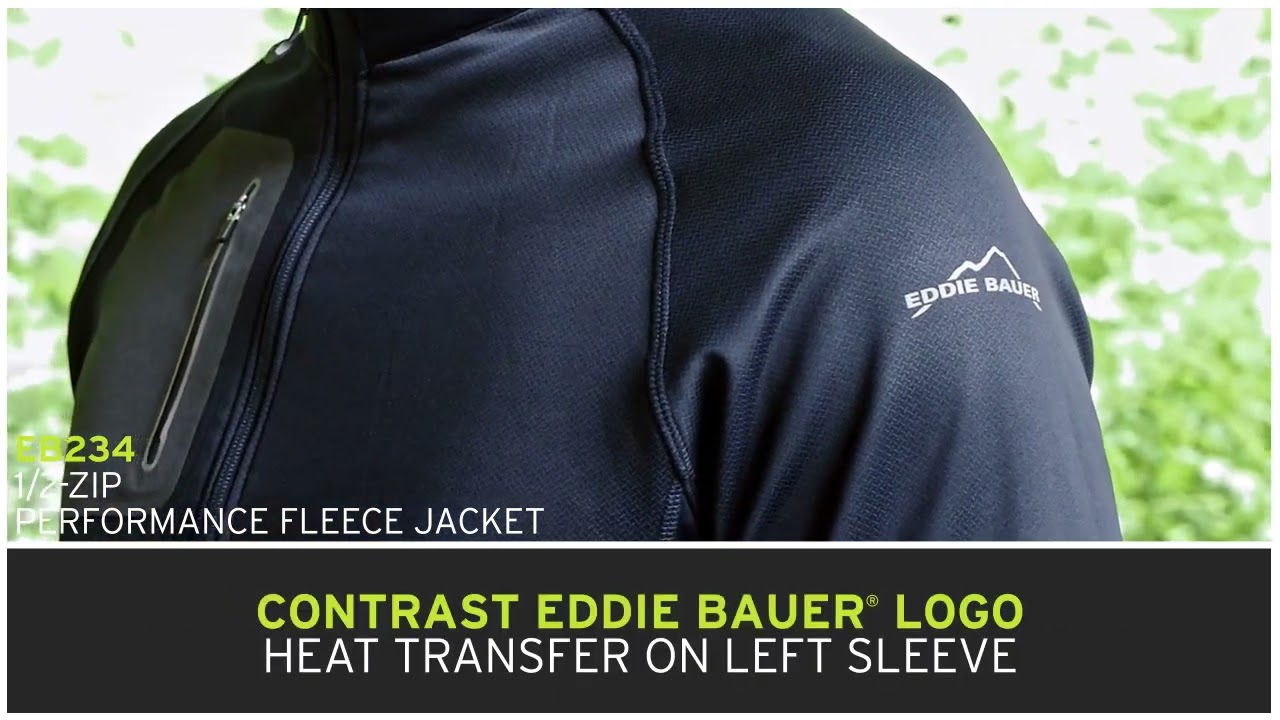 Eddie Bauer 1/2 Zip Performance Fleece Jacket eb234 With Custom Embroidery