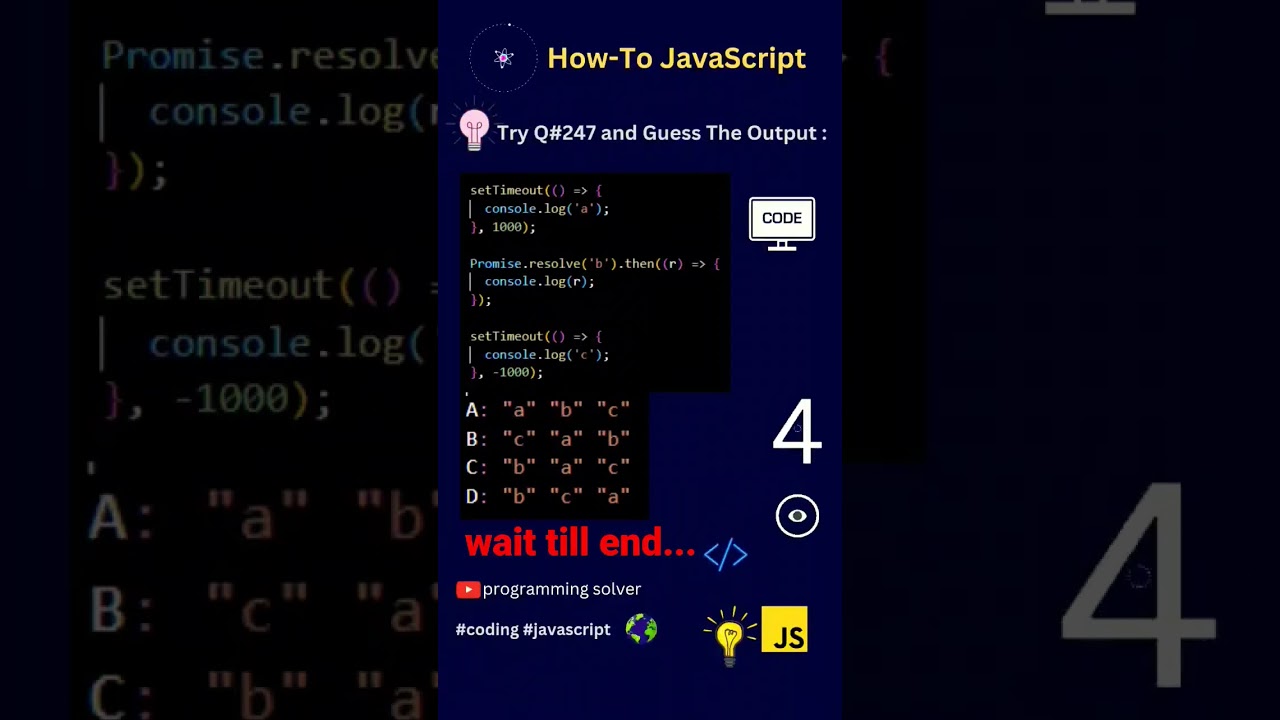 How To Code JavaScript Q#247, Try Solve & Guess The Output #shorts #coding #programming #javascript
