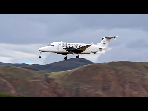 Central Mountain Air Beech 1900D Arrival at Kamloops Airport