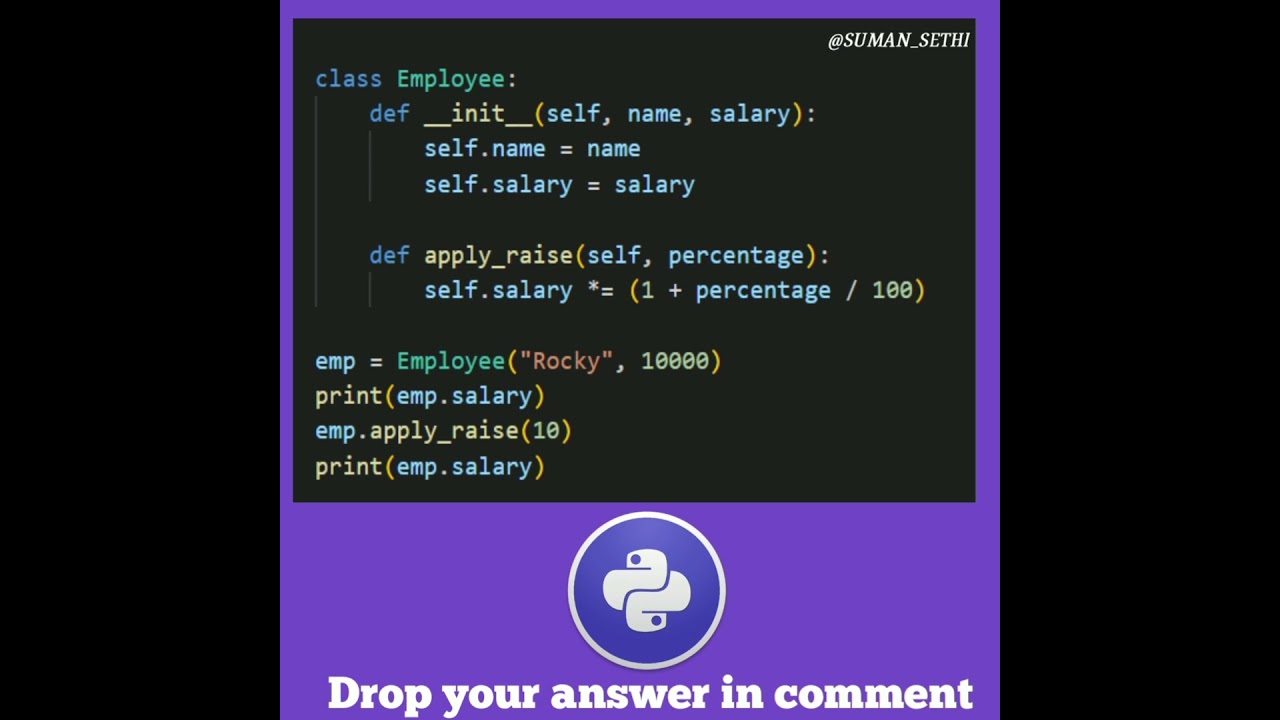 #python #programming #coding #pythonprogramming #pythontutorial #interview #youtubeshorts #viral