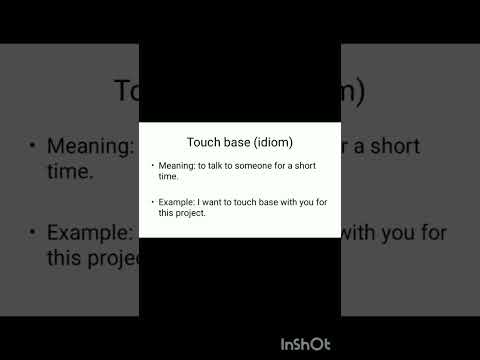 learn the meaning of touch base in hindi #shorts #youtubeshorts #english vocabulary.