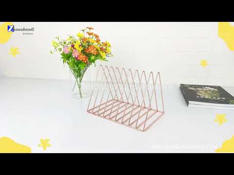 File Rack Desk Document Holder Metal Desk Magazine Books Organizer