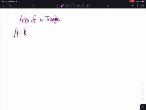 Area of a Triangle Using Sine