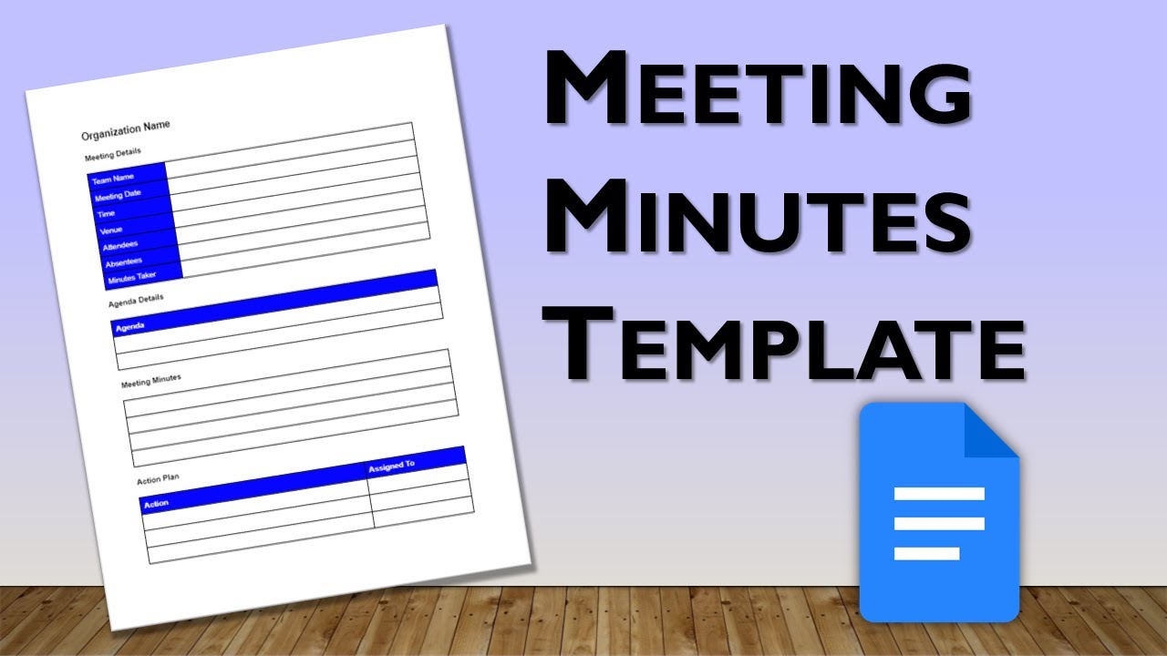 How to Create a Meeting Minutes Template in Google Docs | Google Docs Template Design