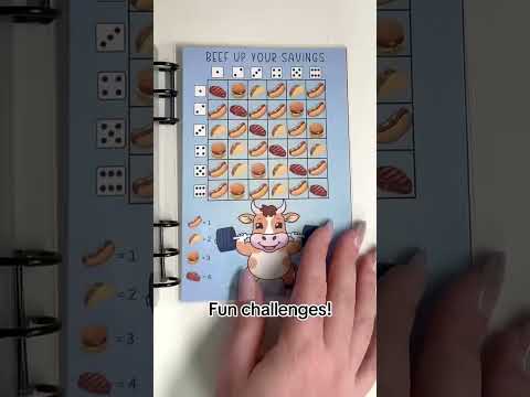 Cute cow themed savings challenge book. #cashstuffwithme #cashstuffing #savingschallenges #budget