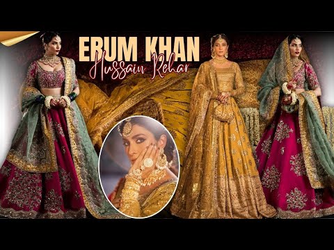 Erum Khan 🔥Bridal Lehnga | Hussain Rehar ♥️| Mehandi Formal Dresses | Master Replica | Designer Maxi