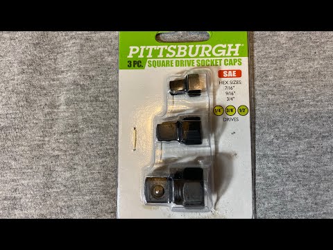 Harbor Freight Pittsburgh 3PC Square Drive Socket Caps, Item# 67011