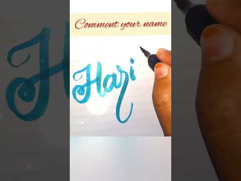Harika 🥰 name calligraphy |Satisfying creative art | calligraphy WhatsApp status💕 #shorts #viral