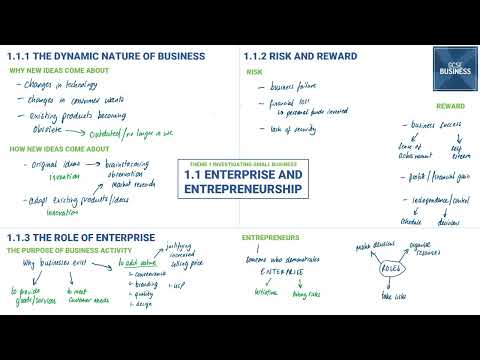 1.1 Enterprise and entrepreneurship in 11 minutes (Edexcel GCSE Business Recap)
