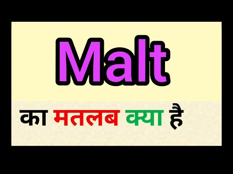 Malt meaning in hindi || malt ka matlab kya hota hai || word meaning english to hindi