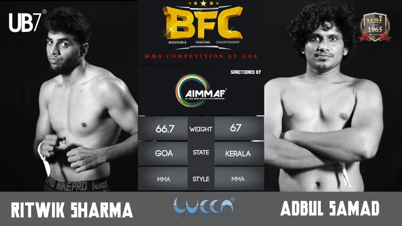 BFC | AIMMAF | BOUT 5 | Ritwik Sharma vs Abdul Samad | @GOA | 2019