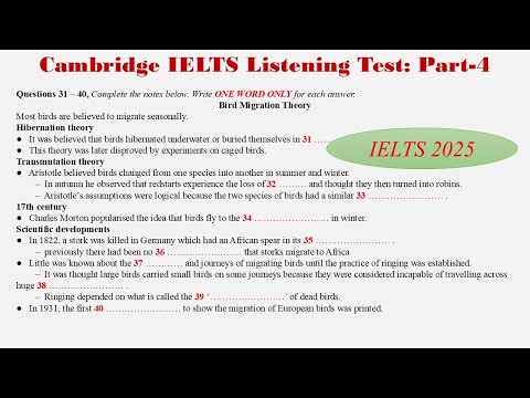 IELTS listening part 4 practice | listening ielts practice test