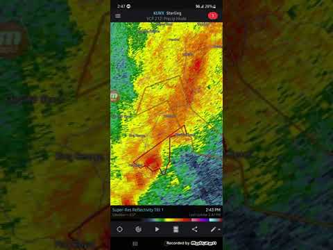 Tornado warning King George county in Virginia. 3/31/21