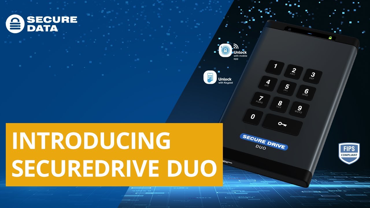 Introducing SecureDrive™ DUO military-grade, encrypted storage for the Enterprise.