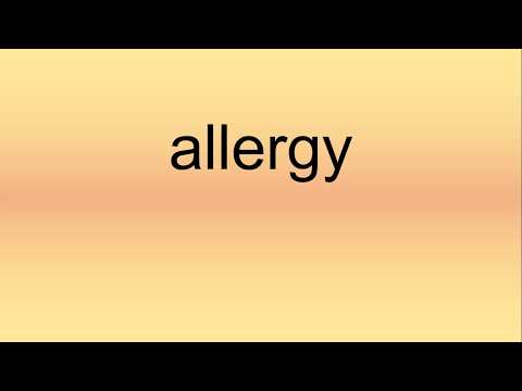 Allergy Pronunciation | How to Say | How to Pronounce