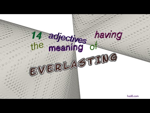 everlasting - 14 adjectives having the meaning of everlasting (sentence examples)