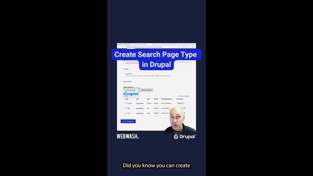 Create Search Page Type in Drupal