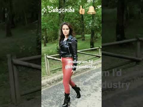 Black leather jacket | Red pant | #youtubeshorts #shortsvideo #shorts