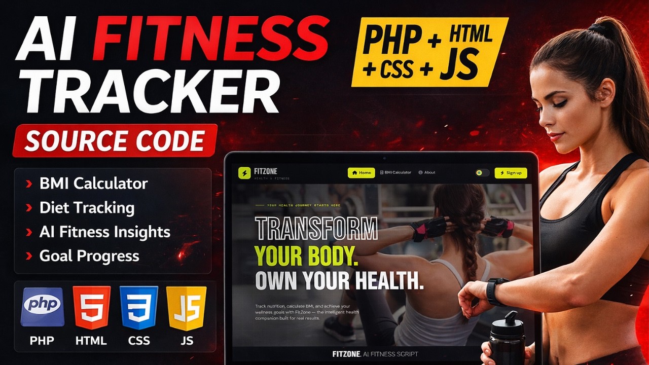 AI Fitness Tracker using PHP & MySQL  Full Source Code