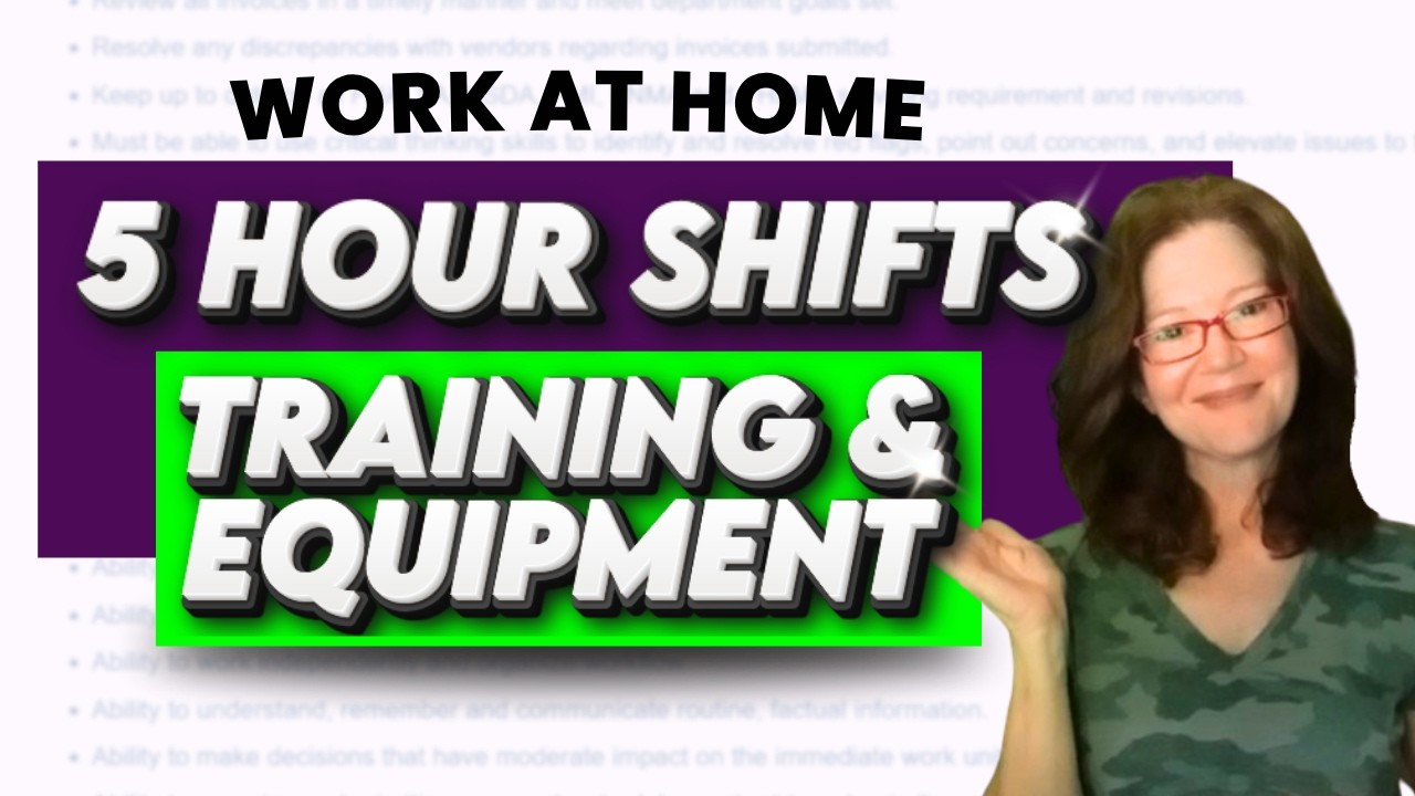 PART TIME Work From Home Jobs ! 5 hour Shifts / Training & Equipment Provided