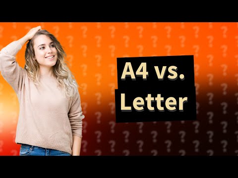 What is the difference between A4 and letter size?