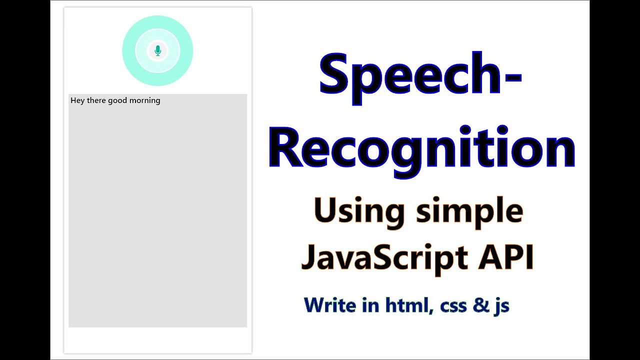 Speech Recognition Tool Using JavaScript | HTML, CSS & JS speech recognition