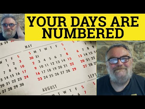 🔵 Days Are Numbered Meaning - His Days Are Numbered Examples - One´s Days Are Numbered Definition