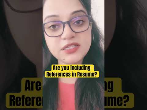 Are you including References in your Resume?