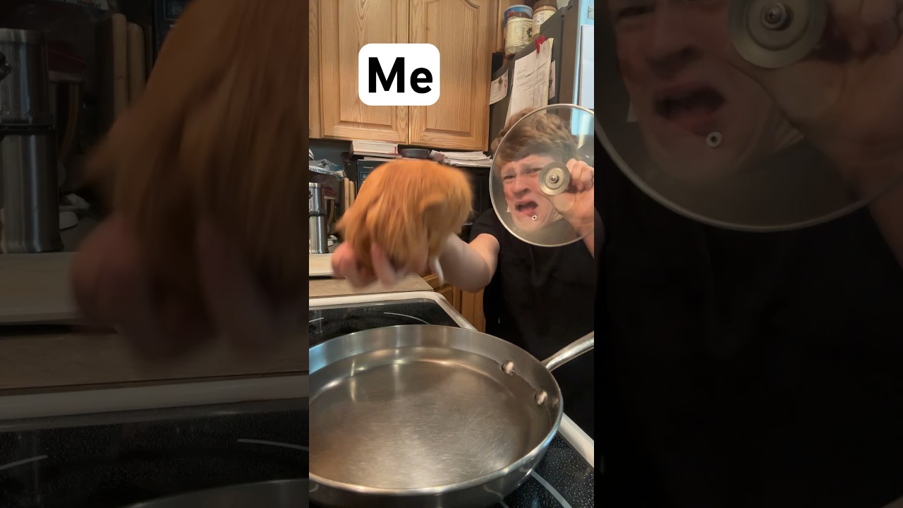 Cooking! Me vs my mom! #guineapig #cooking #tasty #funny #relatable #shorts