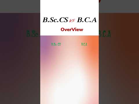 BSc CS vs BCA Which Is Better | BSc CS vs BCA Full Information | BSc CS vs BCA kya hota hai? |
