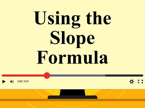 Using the Slope Formula: Example 3