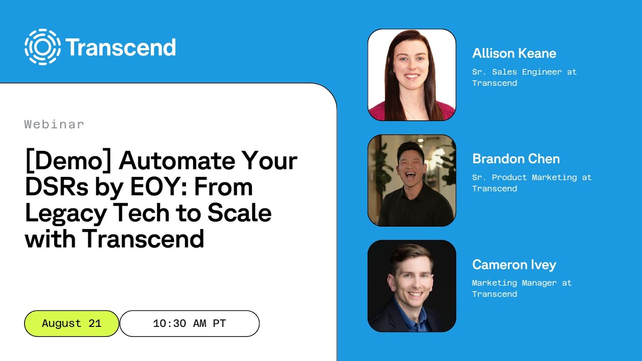 [Demo] Automate Your DSRs by EOY: From Legacy Tech to Scale with Transcend