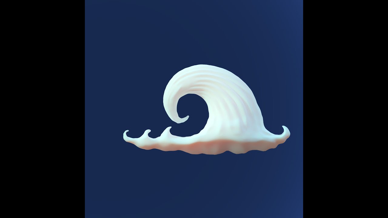 cloud toy model for 3d print - 3ds max preview