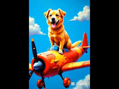 🐶🛩️Dog is flying plane  #⃣ #funny #dog #plane #cartoon #reels #ai#ytshorts
