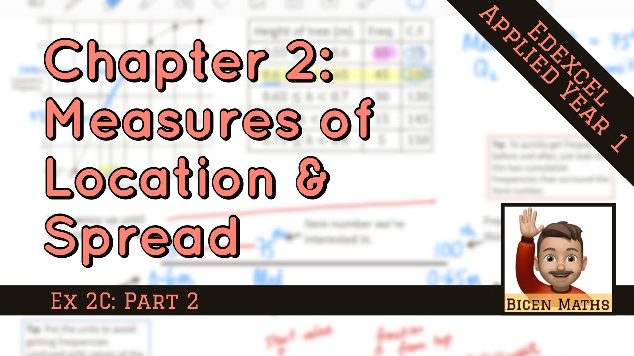 Measures of Location & Spread 6 • Median - Linear Interpolation • Stats1 Ex2C • 🤖